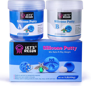 LET'S RESIN Silicone Putty,1LB Silicone Mold Making Kit, Non-Toxic ...