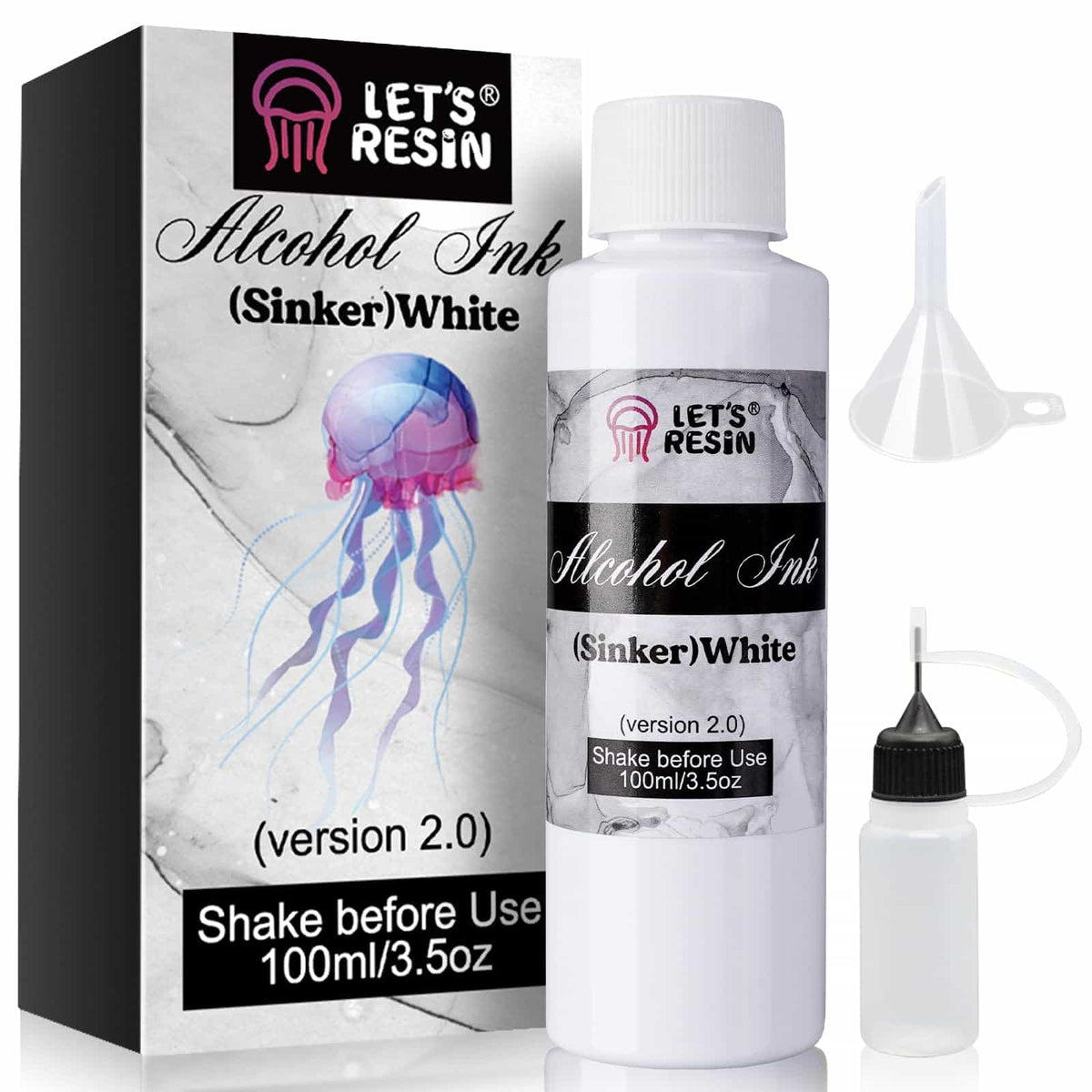 Upgraded White Alcohol Ink Sinker - 3.5oz/100ml — Let's Resin - EU
